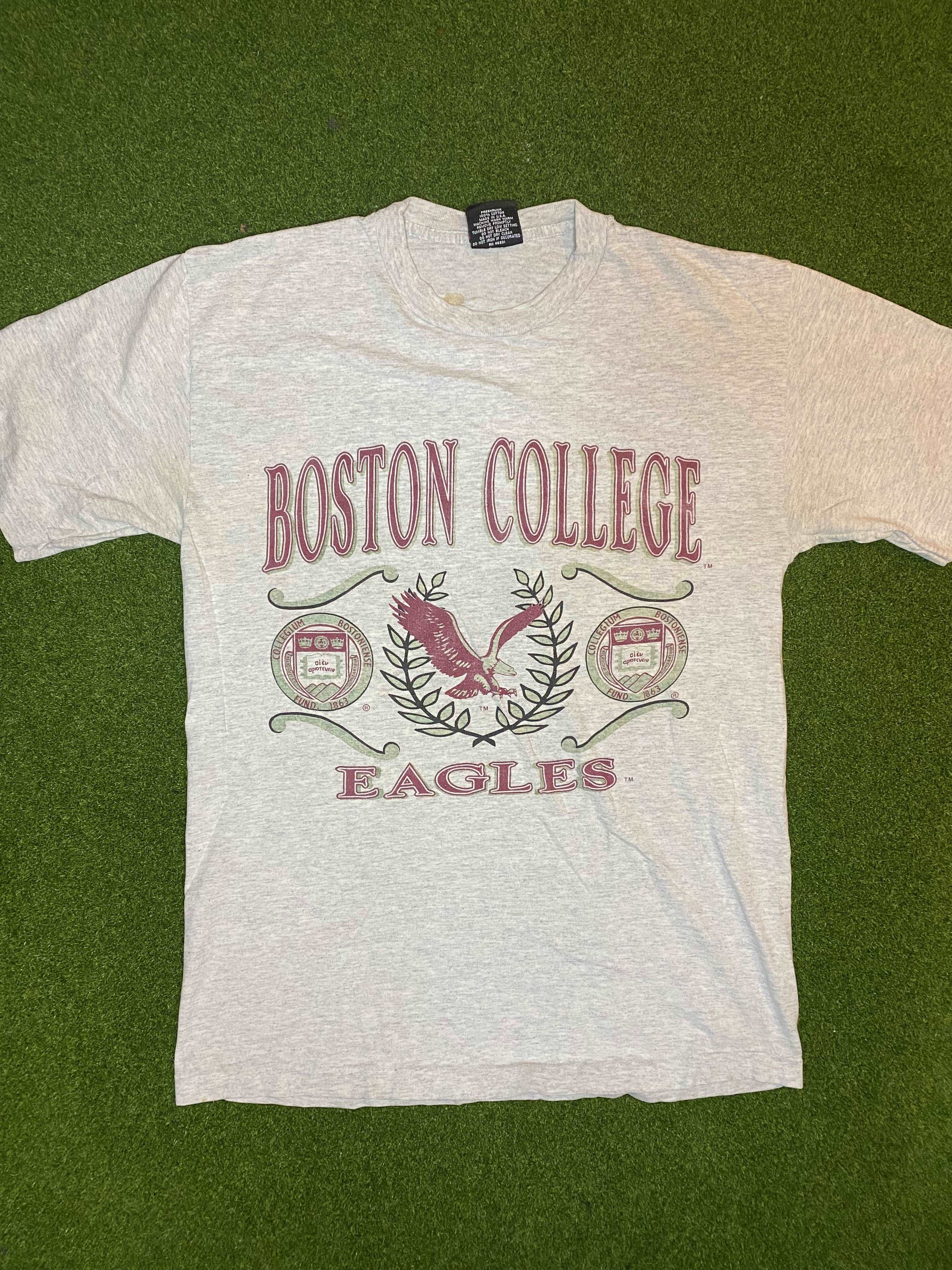 90s Boston College Eagles - Vintage College Tee Shirt (Medium ...