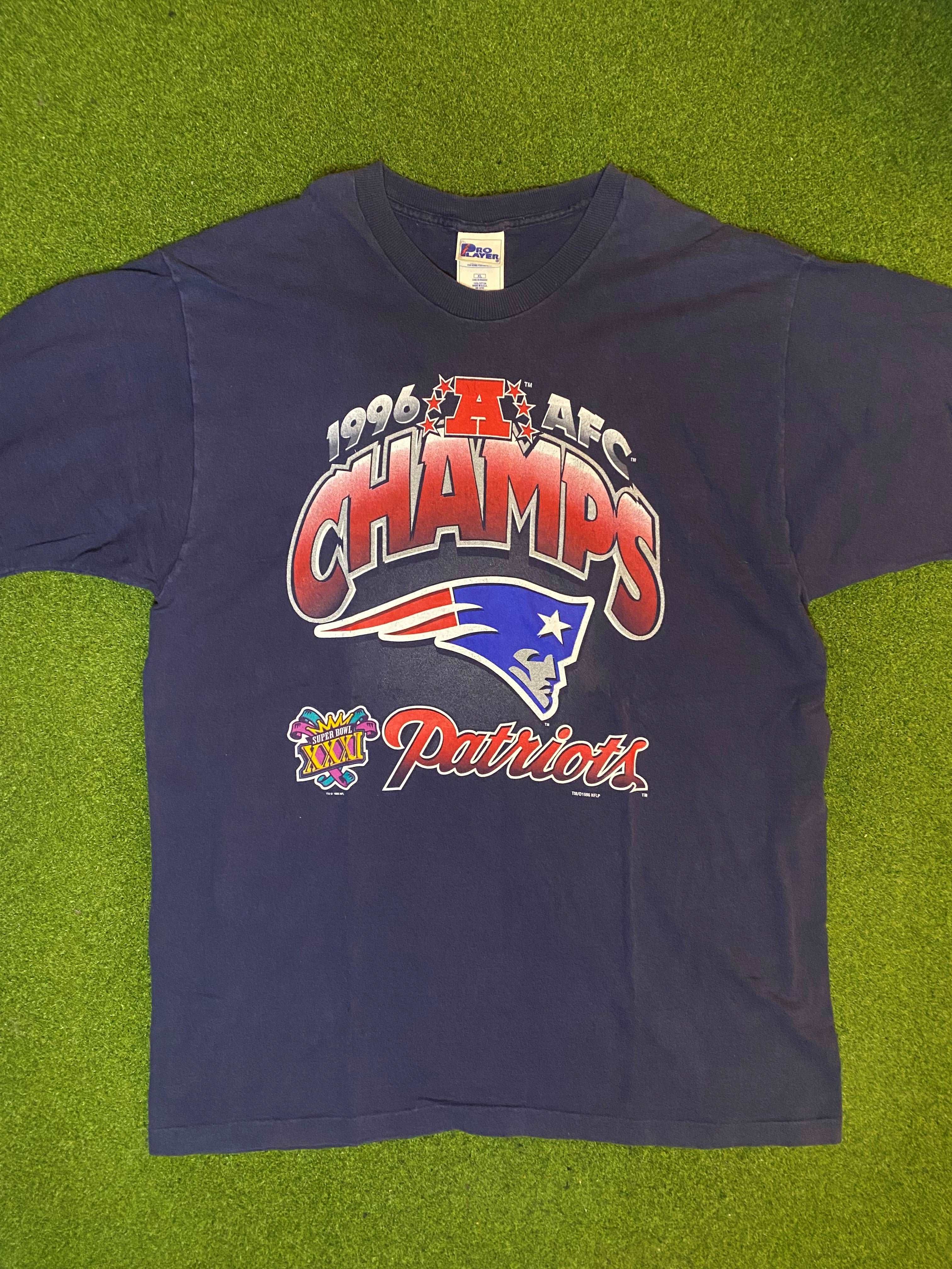 1996 New England Patriots - AFC Champions - Vintage NFL Tee Shirt (XL ...