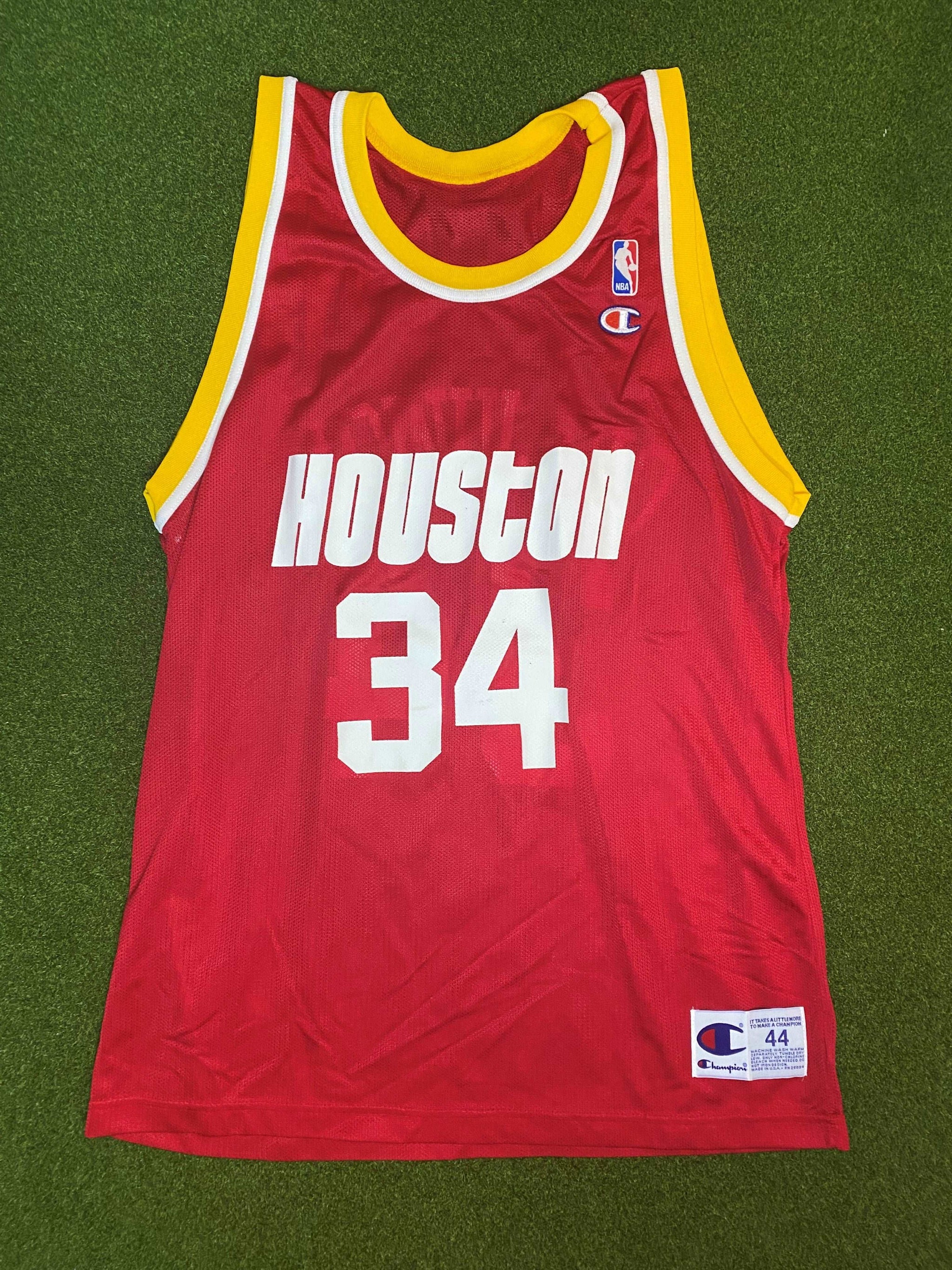 90s Houston Rockets - Hakeem Olajuwon #33 - Champion - Vintage NBA Jer ...