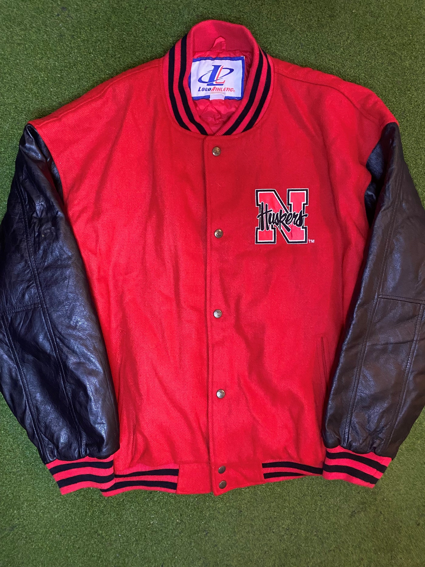 90s Nebraska Cornhuskers - Vintage College Varsity Jacket (Large)
