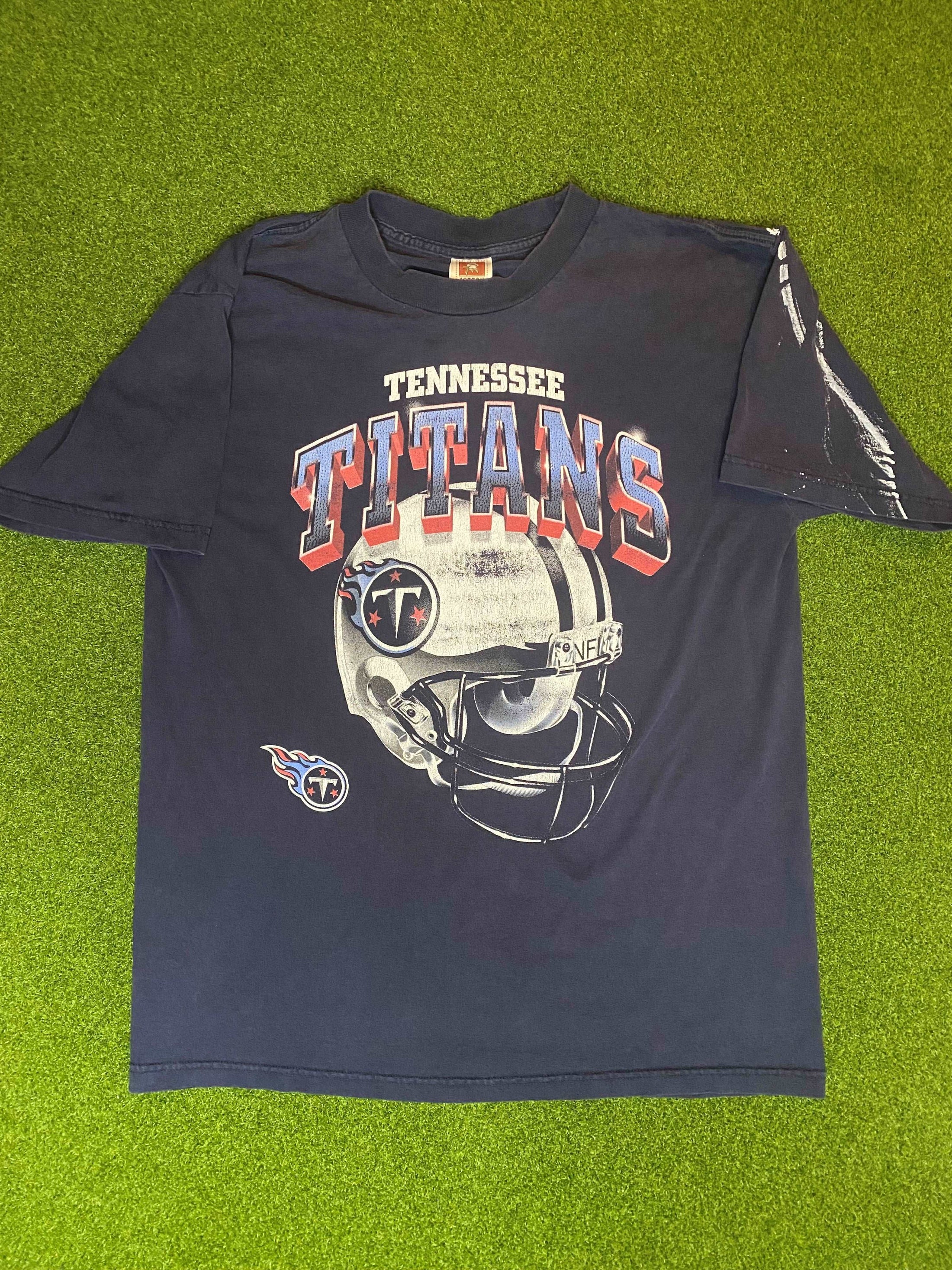 90s Tennessee Titans - Big Logo - Vintage NFL Tee Shirt (Large ...