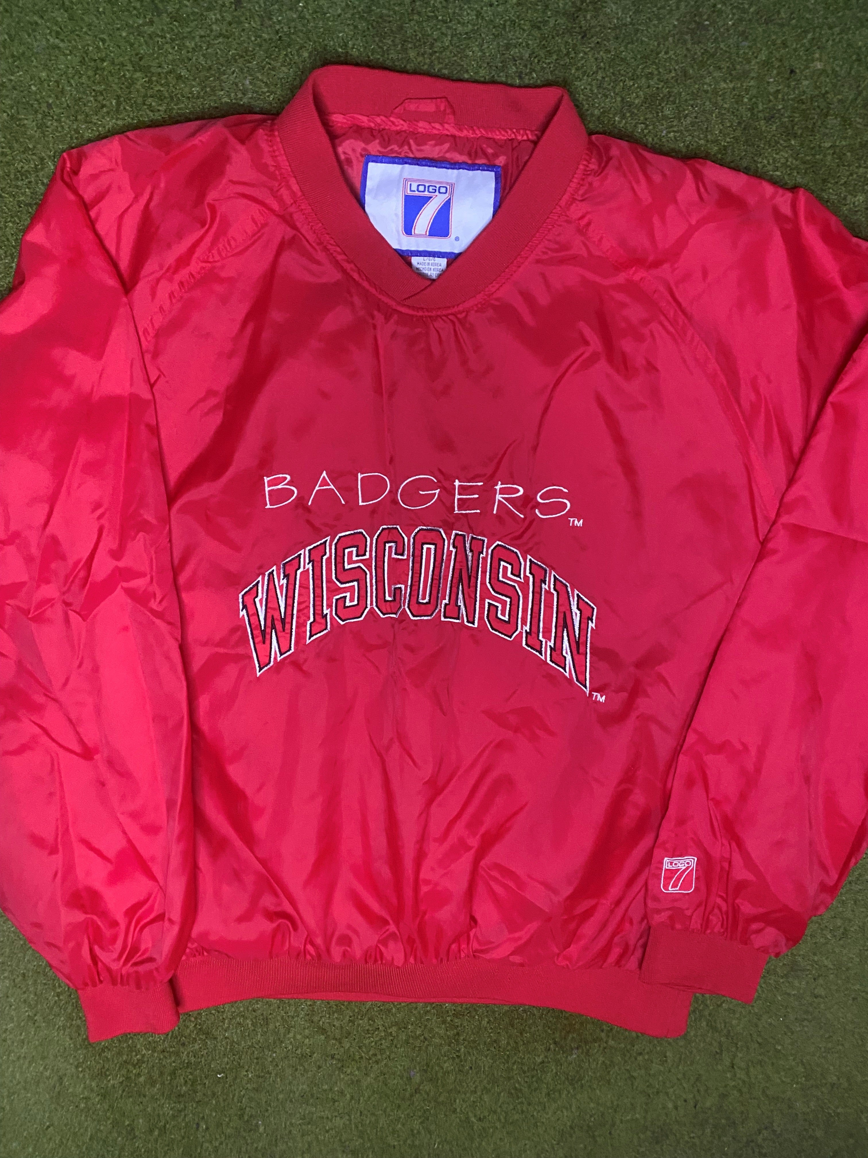90s Wisconsin Badgers - Vintage College Windbreaker (Large) – Gametime ...