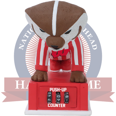 Bucky Badger Wisconsin Badgers Mascot Push-Up Counter Bobblehead ...