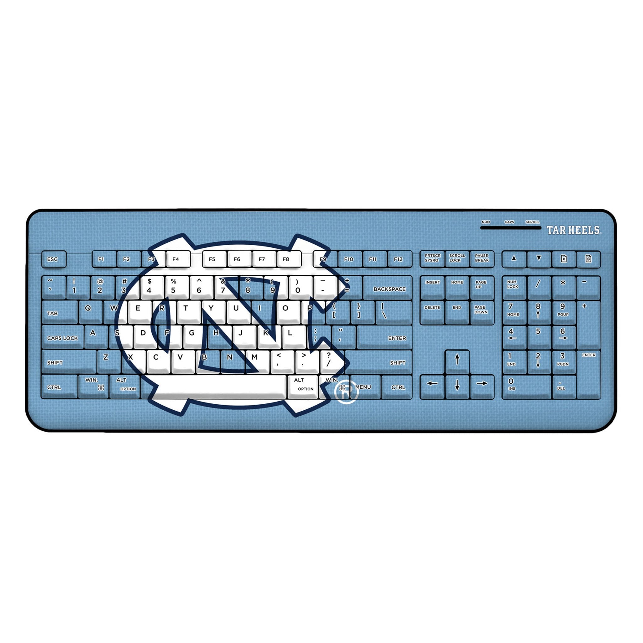 University of North Carolina Tar Heels Solid Wireless USB Keyboard ...