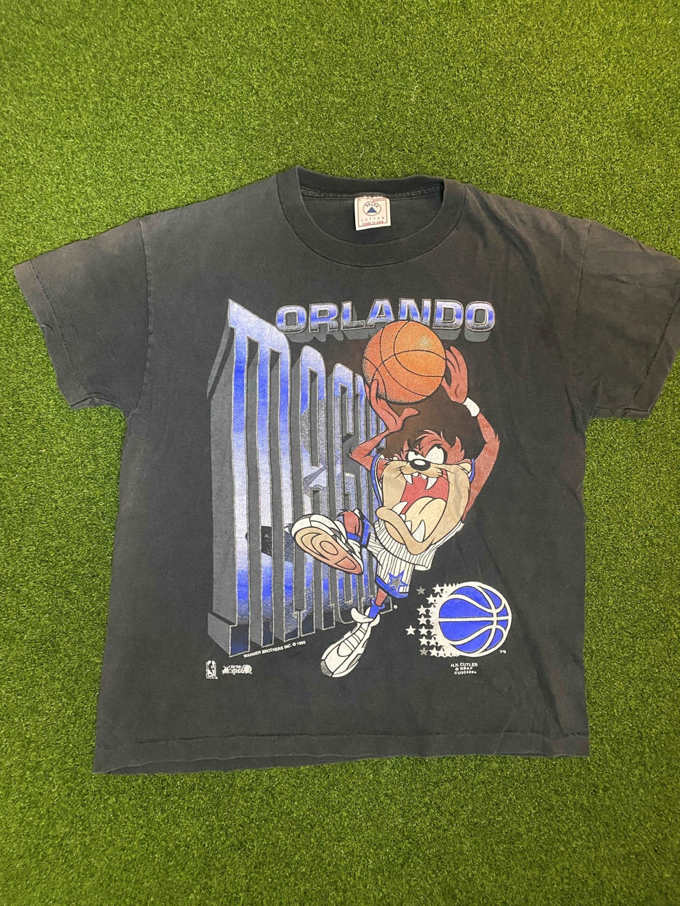 1995 Orlando Magic - Taz Looney Tunes Crossover - Vintage NBA Tee Shir ...