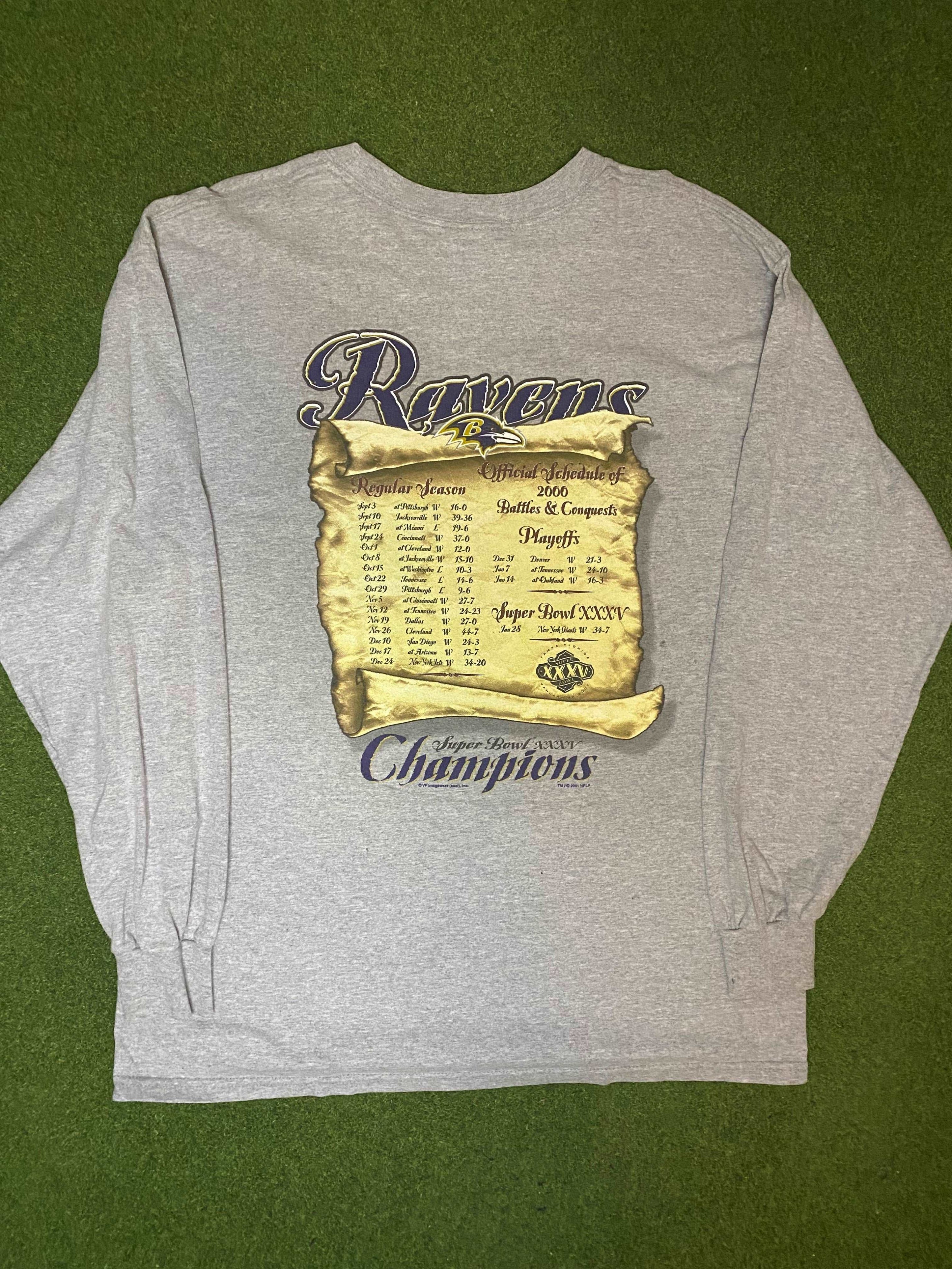 2001 Baltimore Ravens - Super Bowl XXXV Champions - Double Sided ...