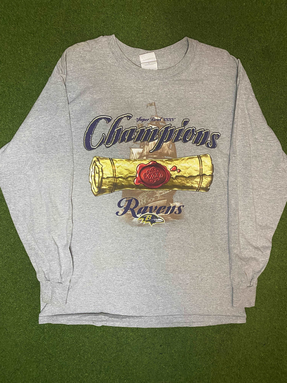 2001 Baltimore Ravens - Super Bowl XXXV Champions - Double Sided ...